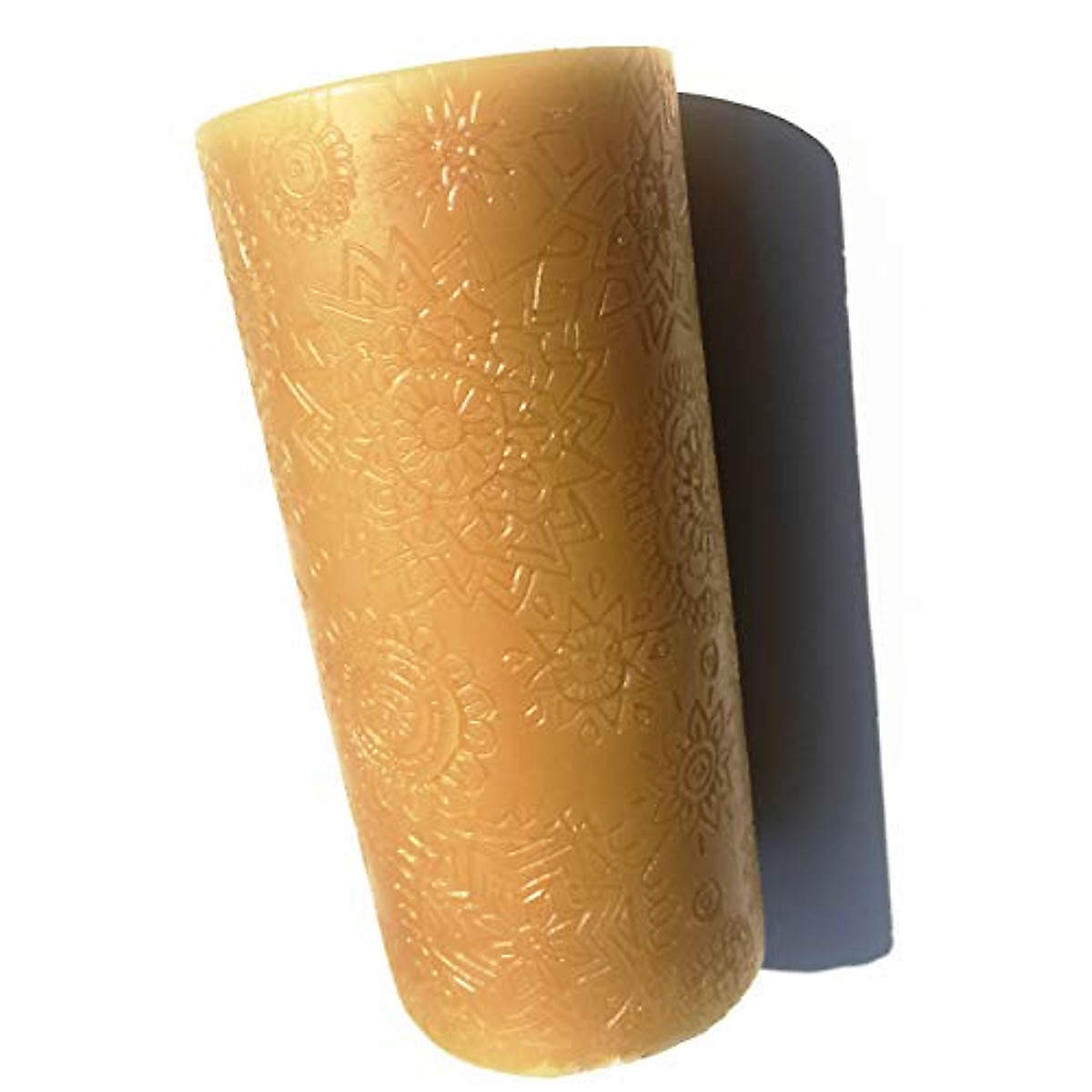 BeeTheLight Beeswax Pillar Candle - 100% Pure Bees Wax - Choose Your Size and Color - Up to 72 Hour Burn - 2.7"x5.4" - Fits 3x6 Holder - Unscented - Natural Honey Scent (Natural Yellow, Large)
