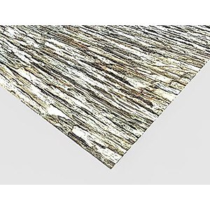 Sample for Display Purpose only. Retro-Art 3D Wall Panels, Flat Gauze in Green Brown Grey, PVC, 7" x 10", 243FG