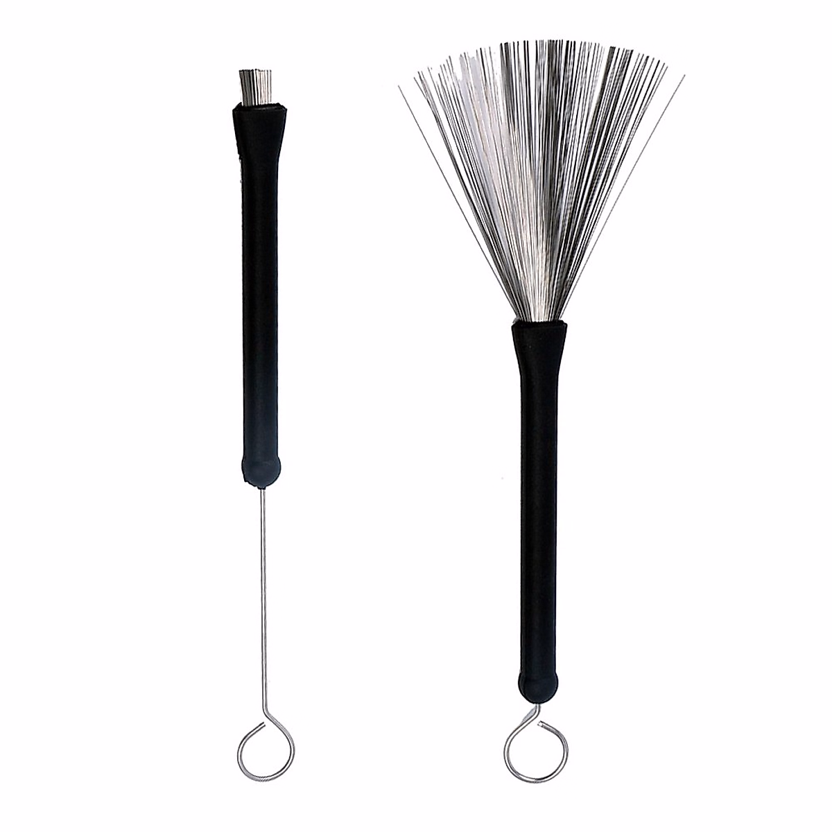 KAISH 1 Pair Retractable Metal Steel Wire Strands Drum Brushes