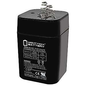 Mighty Max Battery ML5-6S -6 Volt 5 AH, Spring S2 Terminal, Rechargeable - Pack of 4