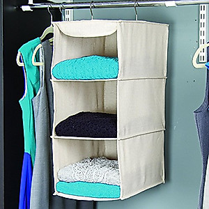 3 Shelf Hanging Sweater Organizer - Canvas/Natural - (Set of 2)