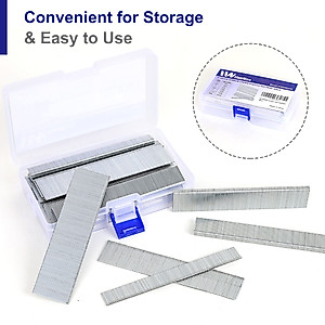 HW HAMWOO 18 Gauge 1800PCS,1/4" Narrow Crown Staples (1/2"- 400; 3/4"- 400; 1"- 400) and Brad Nails (5/8"-300,3/4"-300), Suitable for Most Brand of 18 Gauge Stapler