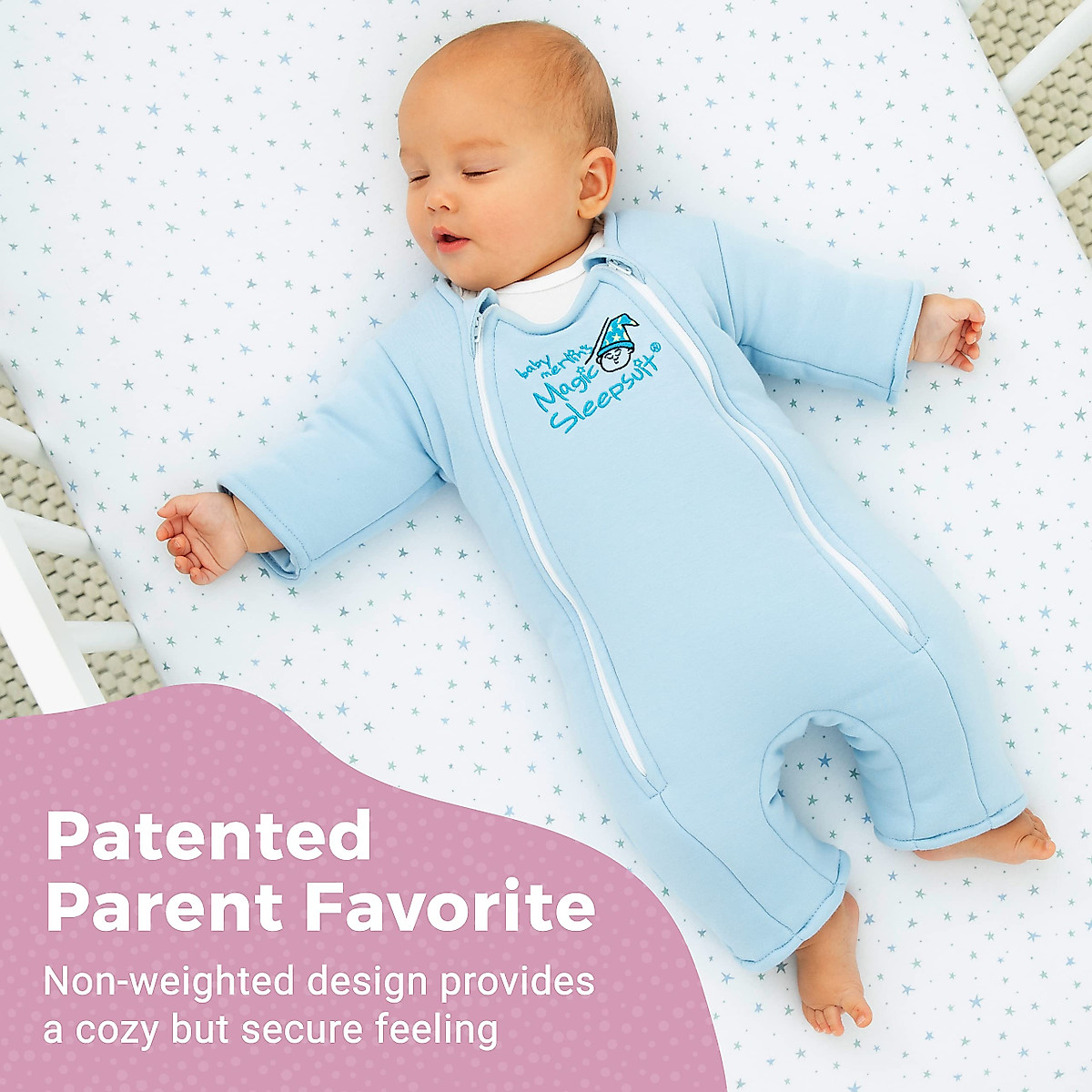 Baby Merlin's Magic Sleepsuit - 100% Cotton Baby Transition Swaddle - Baby Sleep Suit - Cream - 3-6 Months