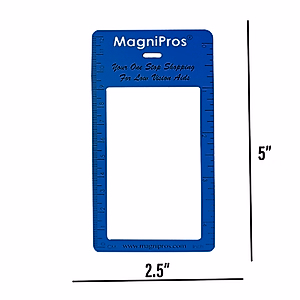 MagniPros(2PACK) Large Full Page 3X Premium Magnifying Sheet Fresnel Lens 7.5" X 10.5"+2 Bonus Ruler Magnifiers+2 Bookmark Lenses-Best Magnifying Set for Reading Small Prints & Low Vision Seniors