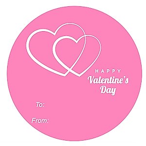 2 inch 150 PCS Pink Heart Stickers Waterproof Stickers for Valentine's Day, Invitation, Envelopes, Package