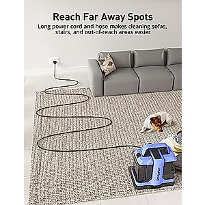 Aspiron CA031B-US-5 Carpet Cleaner Machines, 1.08L, Blue