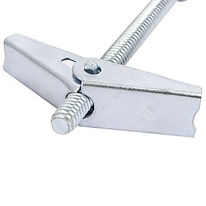 uxcell 1/4-inch x 3-inch Male Thread Spring Loaded Hollow Wall Round Head Toggle Bolt 10pcs