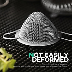 Fine Mesh Sieve Strainer Stainless Steel Cocktail Strainer Food Strainers Tea Strainer Coffee Strainer with Long Handle for Double Straining Utensil 3.3 inch by Homestia