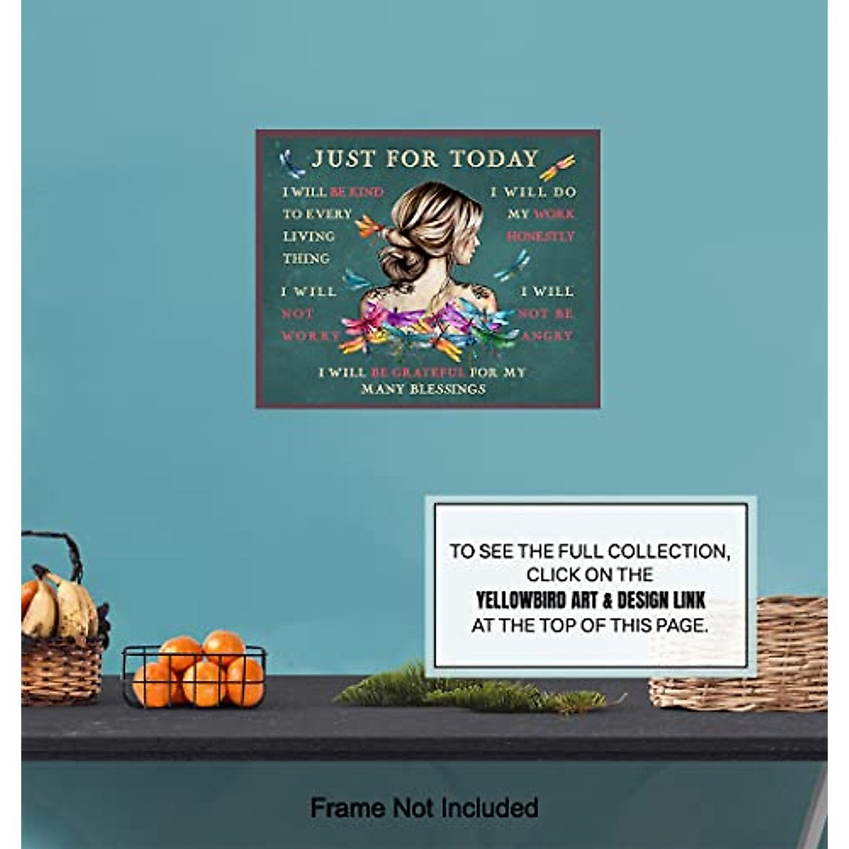 Inspiration Positive Affirmations Boho-chic Wall Art - New Age spiritual Hippie Motivational Wall Decor - Inspirational Quotes Saying - Encouragement Gifts for Women - Encouraging Wall Decor UNFRAMED