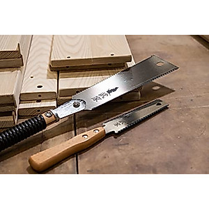 Set of 2 - Ryoba Japanese Pull Saw 9.5 Inch and Flush Cut Saw 6 Inch – Woodworking Tools Ryoba Table Saw – Steel Blades and Wood Handles, Handsaw 2 Cutting Edges– Japanese Hand Saw for Carpentry, DIY