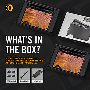 The Ridge Wallets for Men - Slim Minimalist Wallet For Men, Front Pocket, RFID - Card Holder Wallet - Mopane