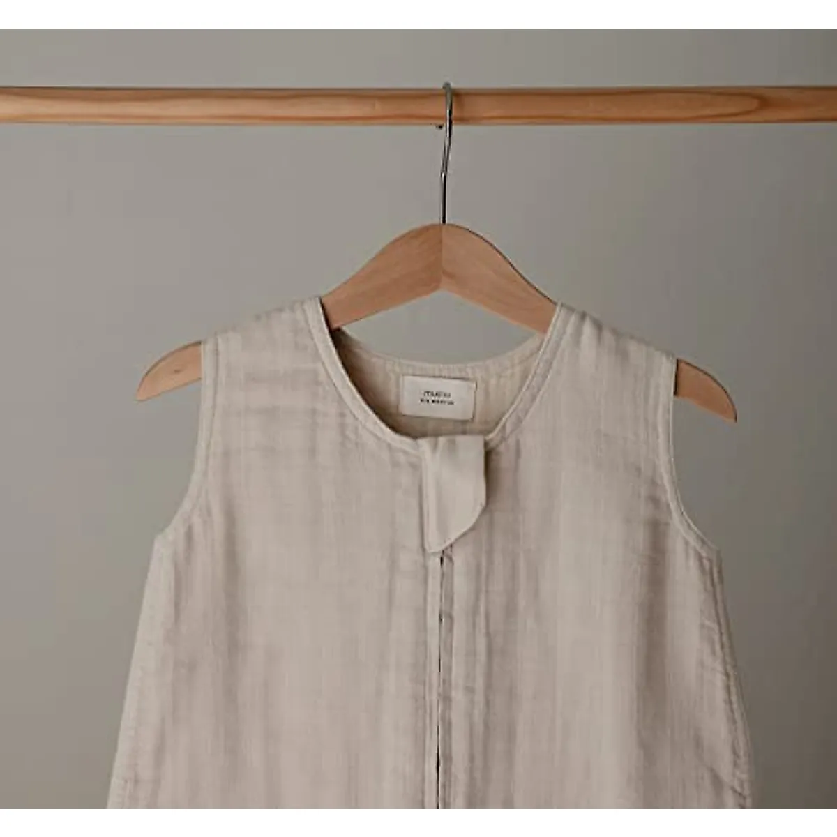 mushie Baby Wearable Blanket | 100% Organic Cotton Muslin | Sleeping Bag for Infants (Fog)