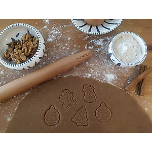 THE VIOLET Wooden French Rolling Pins for Baking, Fondant, Pasta, Dough, Pastry, Pizza, Cookies, Wood Rolling Pin, 17" Tapered Design - Essential Kitchen Tools (French 17 Inch)