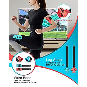 𝙎𝙬𝙞𝙩𝙘𝙝 𝙎𝙥𝙤𝙧𝙩𝙨 𝘼𝙘𝙘𝙚𝙨𝙨𝙤𝙧𝙞𝙚𝙨 𝘽𝙪𝙣𝙙𝙡𝙚 - HOZKAII 22 in 1 Family Accessories Kit Pack for Nintendo Switch/OLED Sports Games with Charging Dock, Game Guns, Tennis Rackets, Golf Clubs, Wrist Bands & Leg Strap