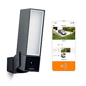 Netatmo Smart Outdoor Security Camera with 105-dB Siren & WiFi | Sends Alerts to Your Smartphone | Floodlight & Movement Detection | Night Vision | Security Without Monthly Fees (Black)