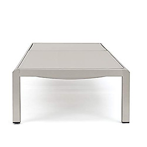 Christopher Knight Home 300495 Crested Bay Outdoor Aluminum Chaise Lounge Chair | Set of 4 | in Grey