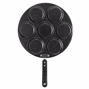 MAVIS LAVEN Egg Frying Pan, 7-Grid Multi Egg Cooking Pan, Non Sticking Plett Pan for Restaurant, Hotel Household Kitchen Use