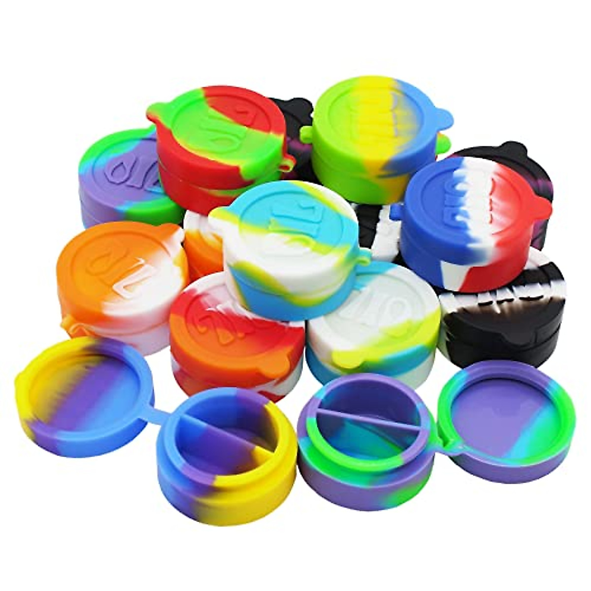 vitakiwi 10ml Wax Silicone Containers Multi Compartment Concentrate Non-stick Oil Jar For Wax (10)