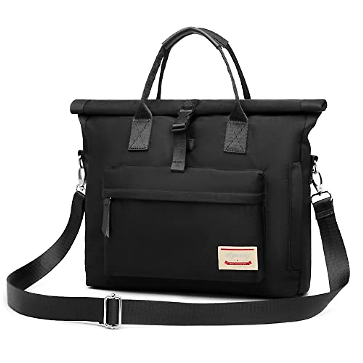 Wxnow Backpack Purse for Men/Women,Stylish College Daypack Casual Handbag Multi-Functional Travel Rucksack for 15.6 Inch Laptop, Black