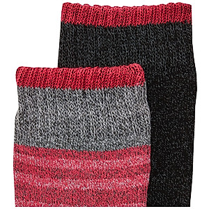 Columbia Women's 2 Pack Moisture Control Crew Socks, Charcoal/Grey, Shoe Size 4-10