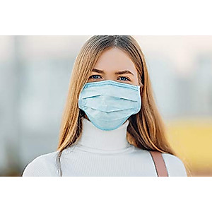 InterMask ASTM Level 3 Disposable Blue 3-Ply Face Masks for General Use, Home, Office, School, Restaurants, 50ct Box (Pack of 1)