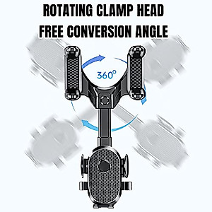 DUCTIAIARY 【2 Generation Upgrade】 Phone Mount for Car丨Adjustable Rearview Cell Mount丨360°Rotatable and Retractable Car Phone Holder, Universal Mirror Phone Holder for All Mobile Phones - More Stable