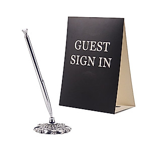 FORBFAN Black Wedding Guest Book, Guest Sign in Book for Wedding Baby Shower Funeral Graduation Retirement Birthday Anniversary Memorial Party