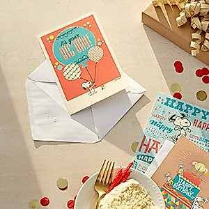 Hallmark Peanuts Snoopy Birthday Cards Assortment (12-Pack)