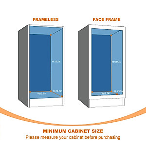 Glolaurge Pull Out Cabinet Organizer 5" W x 21" D, 2-Tier Narrow Kitchen Cabinet Drawer Slide Out Shelves, Chrome