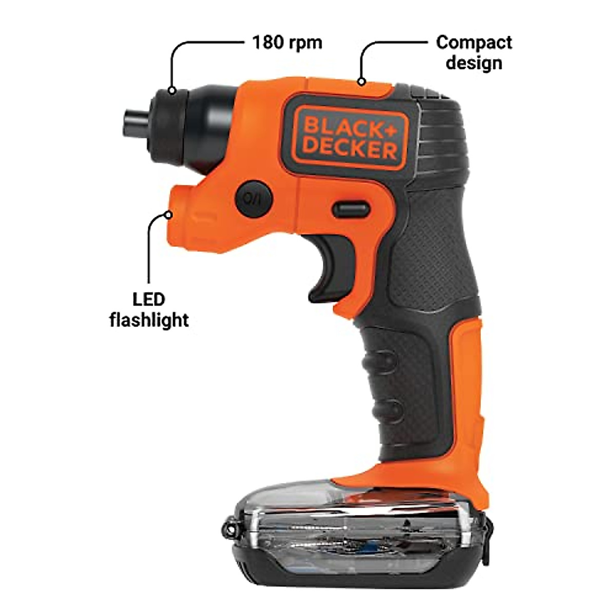 BLACK+DECKER LightDriver 4V MAX* Cordless Screwdriver with Storage PAK (BDCSFS30C)