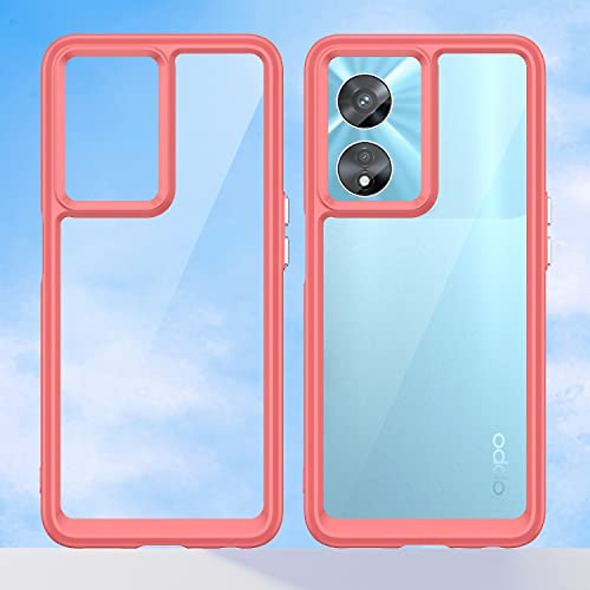 DFTCVBN Phone Case for OnePlus Nord N300 Case, Nord N20 SE/Oppo A57 CPH2389 Case with Screen Protector, Soft Bumper with Clear Crystal PC Hard Back Shockproof Cover Cases for OnePlus N300 5G Tangerine
