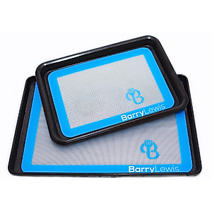 Barry Lewis Silicone Baking Mats - Non-Stick Sheet Mats - Set of 2 (15.75" x 11.75" Inches) & (11.75" x 8.25" inches)