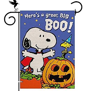 Halloween Garden Flag 12x18 Inch Spooky Boo Double Sided Vertical Farmhouse Decor for Seasonal Holiday Yard