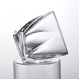 Twist Style Heavy Whiskey Glasses, 10 oz Each, Set of 4 for Bourbon, Cocktails, Old Fashions Drinks