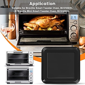 10" × 10" Enamel Baking Pan for Breville Compact Smart Oven，Food Grade Non-stick Toaster Oven Replacement Parts Accessories Compatible with Breville Mini Smart Toaster Oven, Dishwasher Safe