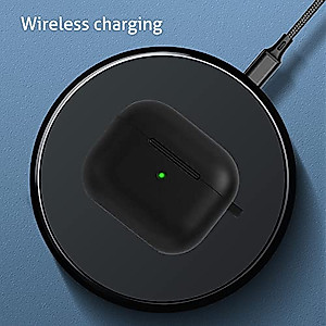 Ailun AirPods 3 Case Cover with Keychain Neck, Protective Silicone Case Skin for AirPods 3rd Generation (2021 Released), Shockproof, Supports Wireless Charging [Black]