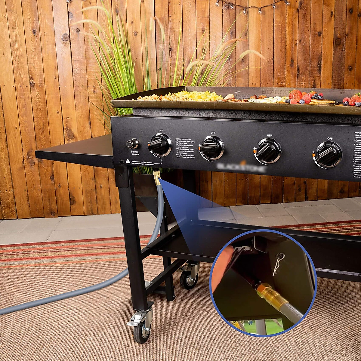 Aekops 5249 Propane to Natural Gas Conversion Kit for Blackstone 28"/36" Griddle, 10 FT 3/8" ID Natural Gas Hose With 3/8" Female Flare Fitting for Tailgater, Rangetop Combo & Burner Stove, 1/2 PSI