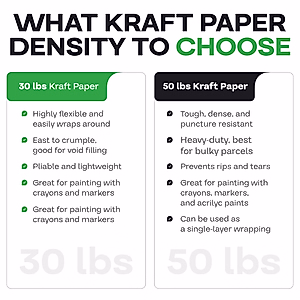 IDL Packaging 18" x 2160" (180 feet) Popular Pack Brown Kraft Paper Roll - Perfect Craft Wrapping Paper for Packing, Moving, Shipping - 100% Recycled Natural Wrap Material