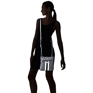 Nautica womens Lakeside Signature Jaquard North South Crossbody Bag Cross Body, Indigo, One Size US