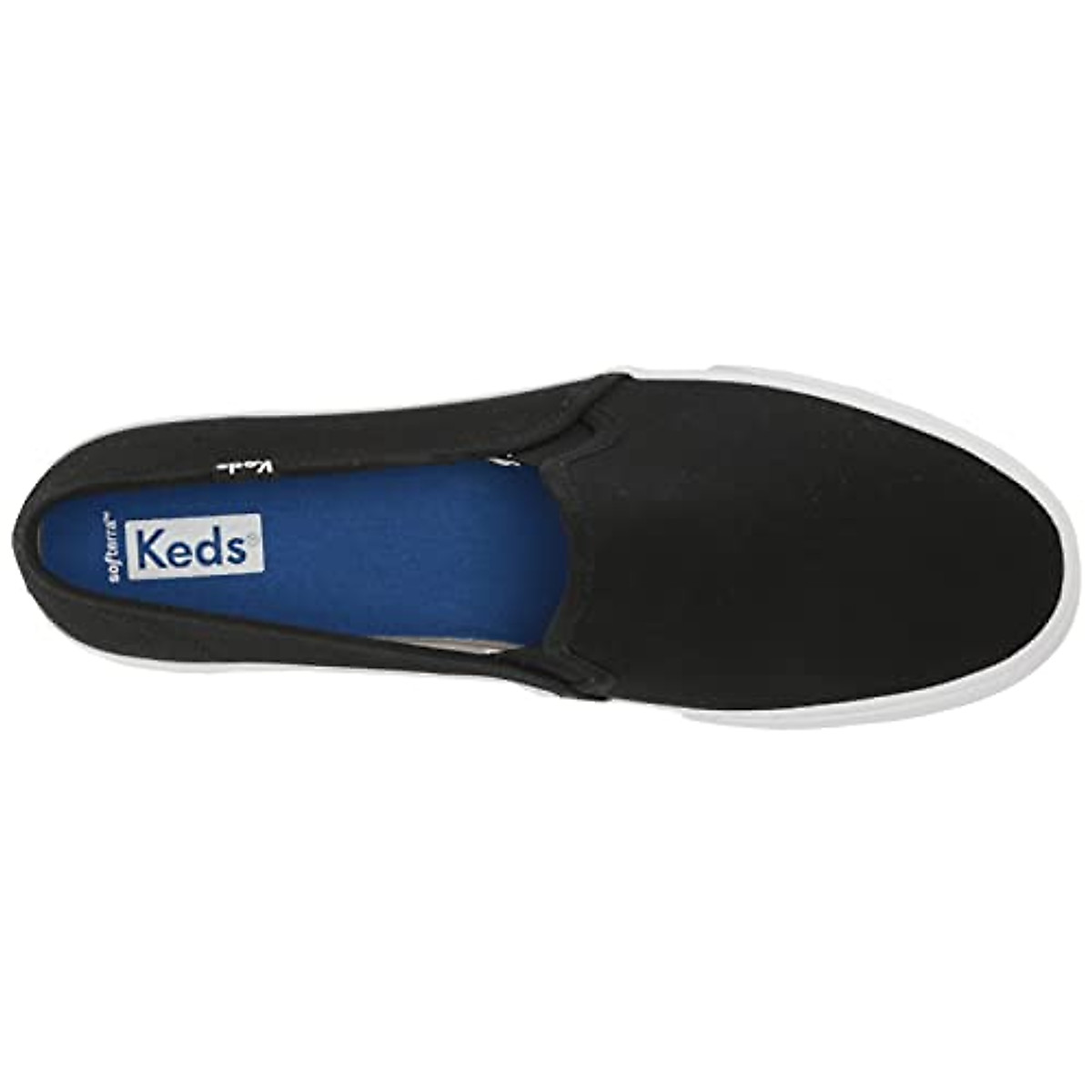 Keds Women's Double Decker Sneaker, Black Canvas, 7