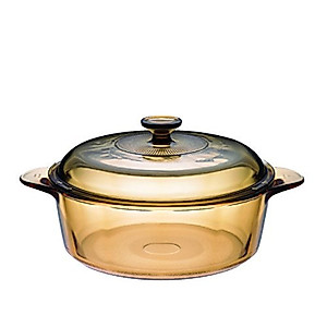 VISIONS 3.25L Pyroceram Versa Pot with Glass Cover, Amber