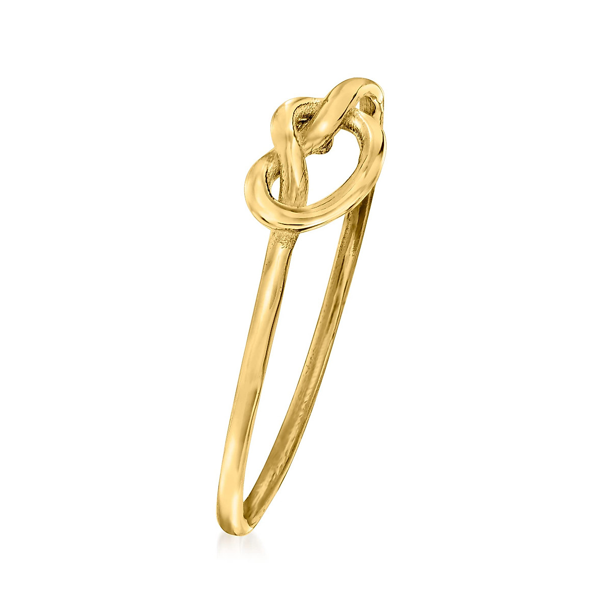 RS Pure by Ross-Simons Italian 14kt Yellow Gold Love Knot Ring. Size 9