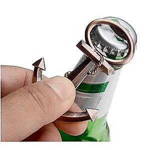 KANGQING Boat Anchor Bottle Opener , Creative Beer Corkscrew, Zinc Alloy Durable Key Chain, Delicate Beach Bar Accessory, Perfect for PartyWeddingBarOutdoor Events, 9×7