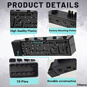 12451498 Front Right Passenger 8 Way Power Seat Control Adjustment Switch Fit 2007-2013 Sierra Yukon Avalanche Silverado Suburban Lacrosse