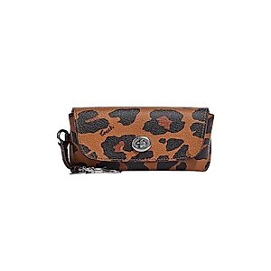 Sunglass Case With Leopard Print And Signature Canvas Interior