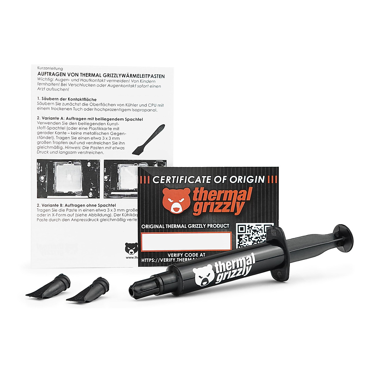 Thermal Grizzly - Hydronaut - 7.8 Gram/3 ml - Conductive High Performance Thermal Paste - Ideal for Air and Water Cooling CPU/GPU/PS4/PS5/Xbox - for Large Cooling Surfaces