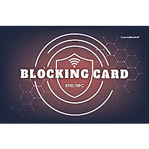 ScanAndBuyWall - 4 pack Blocking Cards - Protect Your Identity with Our NFC/RFID Blocking Card - Secure Your Data - Prevent RFID Scanning