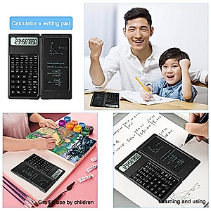 Scientific Calculators，Lvesunny Multifunctional Scientific Calculator with Notepad, 10-Digit Large Screen, Perfect School Supplies for Students, Ideal for Basic Math Learning(Black)