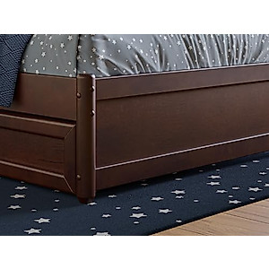 AFI, Barcelona Twin Panel Platform Bed with Storage Drawers, Walnut