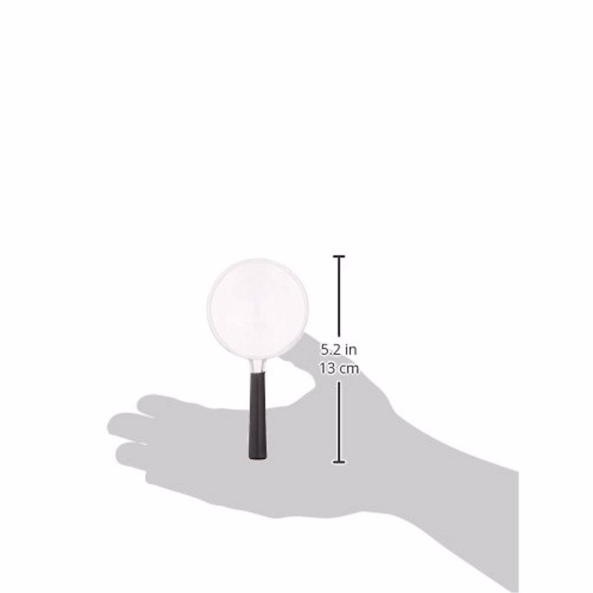 Charles Leonard 2x Magnifying Glass, 2 1/2 Inch Lens, 5.2 Inch Tall, Assorted Colors (80212)